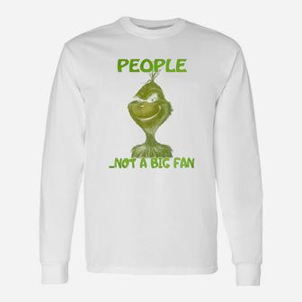 Vintage People Not A Big Fan Long Sleeve T-Shirt - Seseable