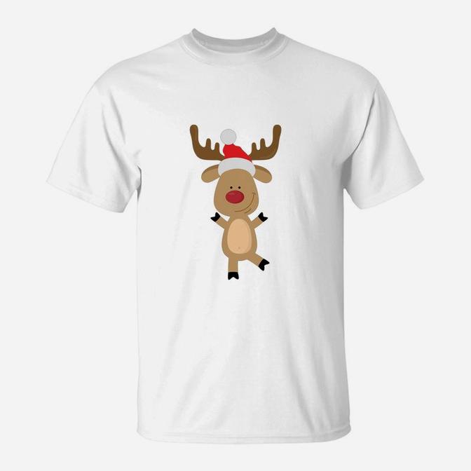 Rudolph The Red Nosed Reindeer Costume Christmas Xmas T-Shirt - Seseable