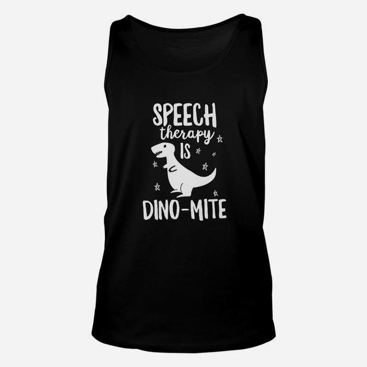 This Slp Is Dino Mite Funny Speech Therapy Teacher Unisex Tank Top ...