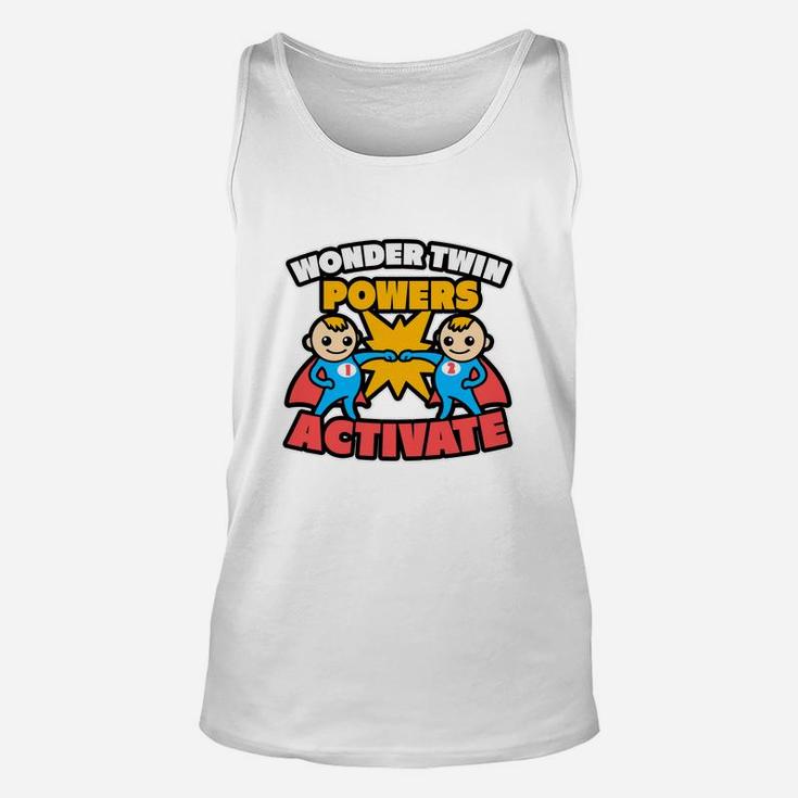 Wonder Twin Powers Activate Funny Brother Sister Gif Unisex Tank Top ...
