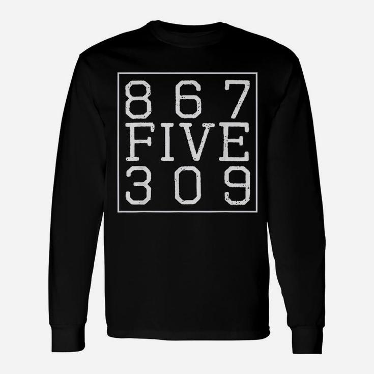 8675309 Vintage Nostalgia 80s 90s Men Women Long Sleeve T-Shirt | Seseable
