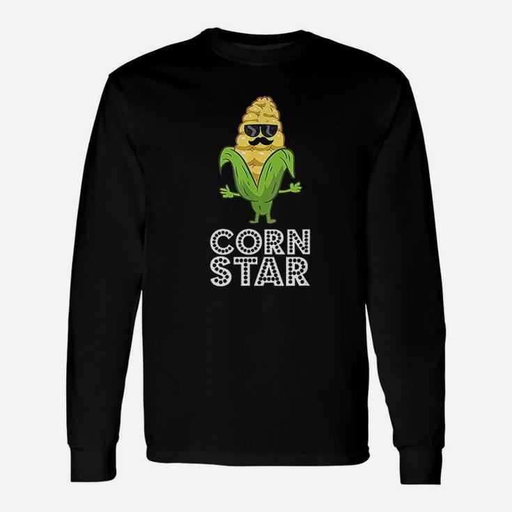 Corn Star With Sunglasses For Corn Farmer Long Sleeve T-Shirt - Seseable