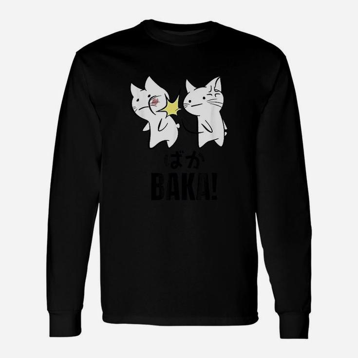 Cute Anime Baka Cat Kitten Slap Baka Japanese Long Sleeve T-Shirt ...