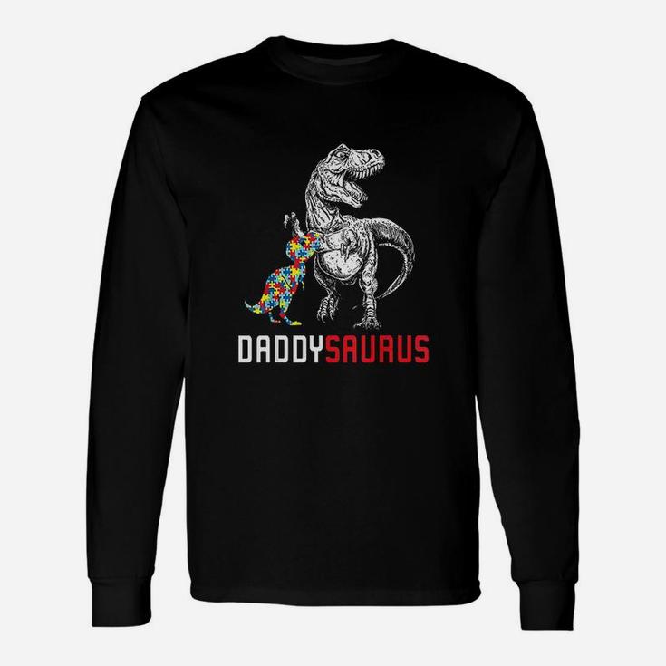 Daddysaurus Awareness Daddy Saurus Gif Long Sleeve T-Shirt | Seseable