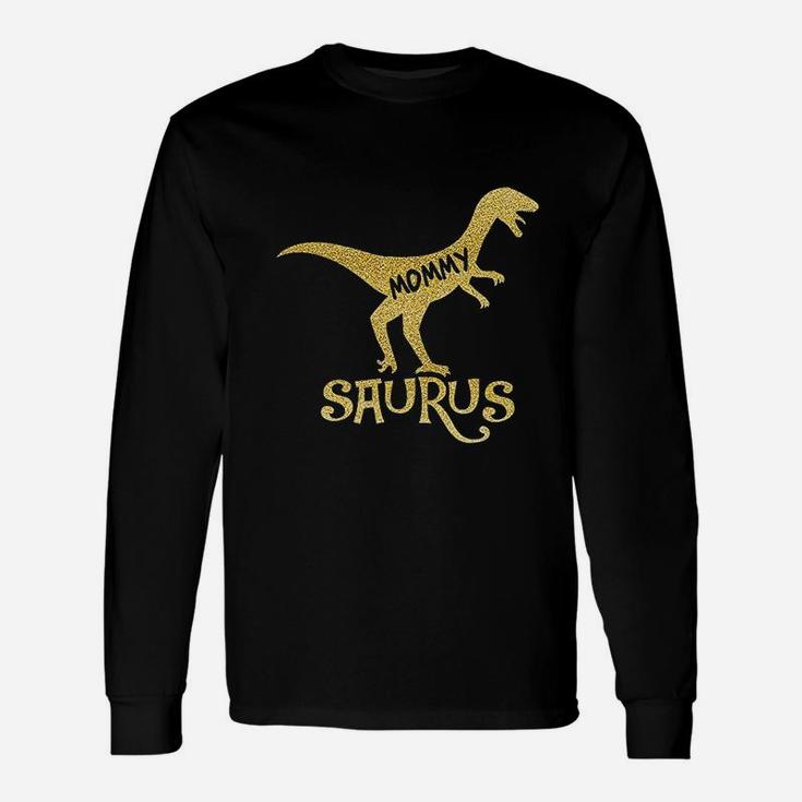 Dinosaur Mommy Daddy Baby Saurus Long Sleeve T-Shirt - Seseable