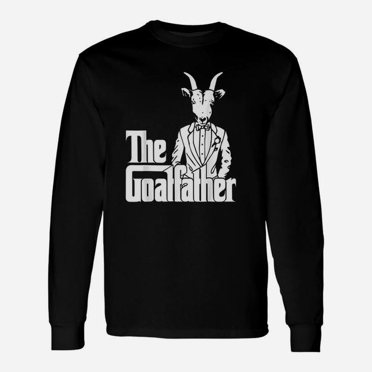 The Goatfather Goat Lover Animal Fun Long Sleeve T-Shirt - Seseable