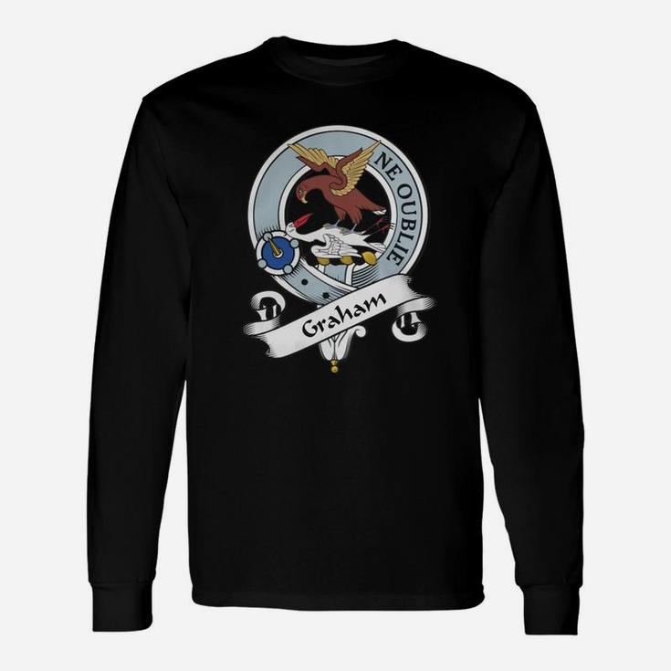 Graham Clan Badge Scottish Clan Badges Long Sleeve T-Shirt - Seseable