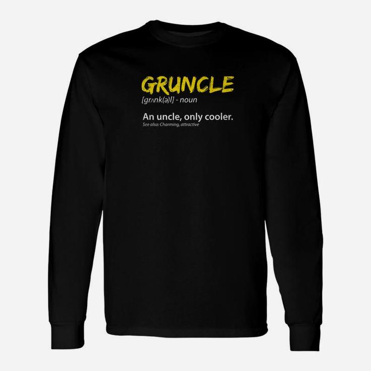 Gruncle Definition Great Uncle Niece Nephew Long Sleeve T-Shirt - Seseable