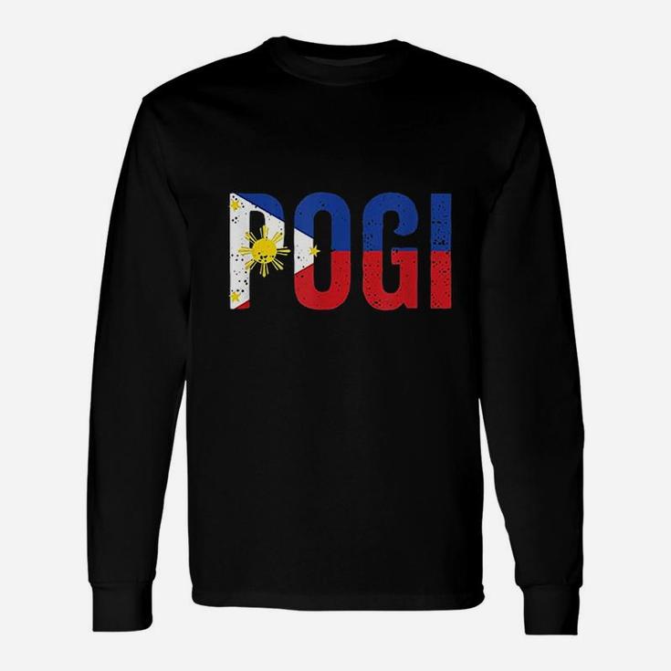 Hilarious Pogi Statement In Philippine Flag Idea Long Sleeve T-Shirt ...