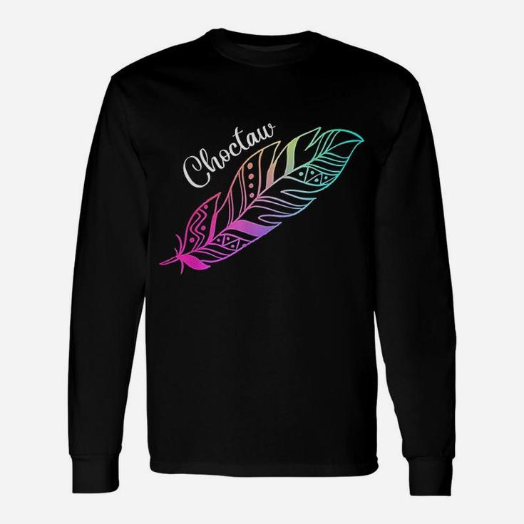 Indigenous Feather Native American Choctaw Tribe Long Sleeve T-Shirt ...
