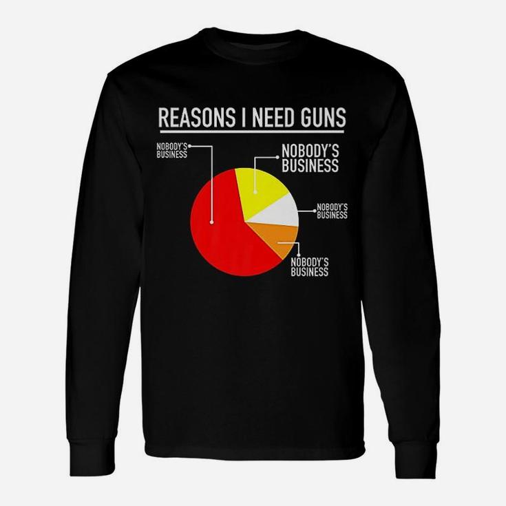 Reasons I Need Pie Chart 2nd Amendment Long Sleeve T-Shirt - Seseable