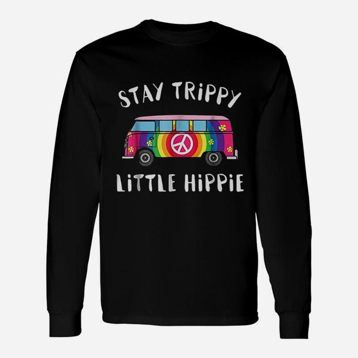 Stay Trippy Little Hippie Vintage Van Peace Sign Long Sleeve T-Shirt ...