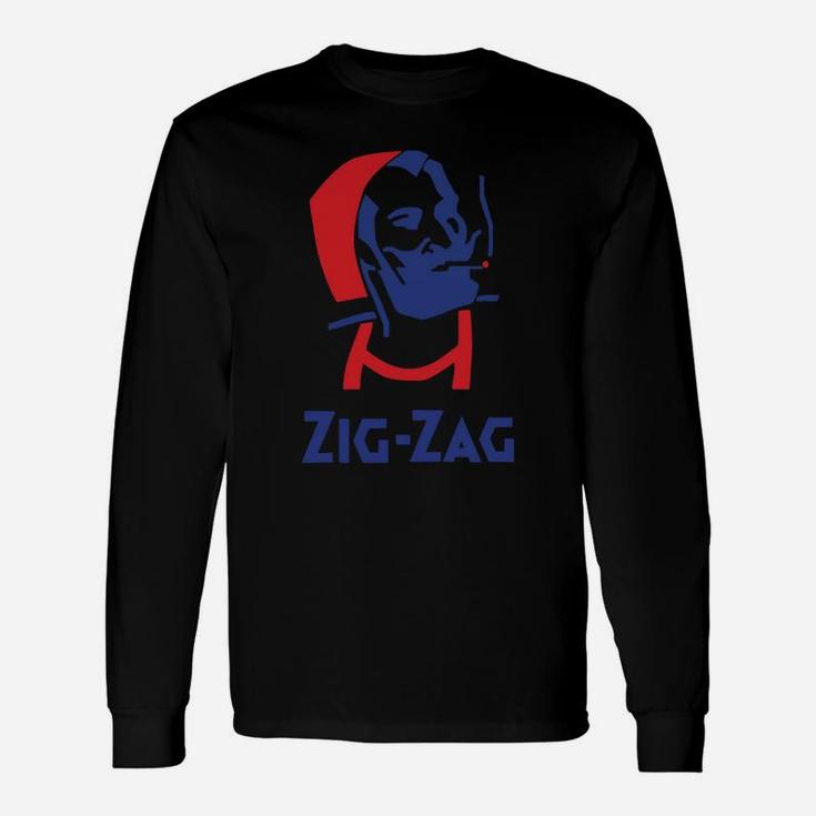 Zig Zag Man Retro Vintage Long Sleeve T-Shirt - Seseable