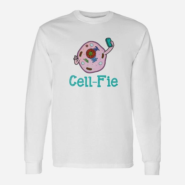 Cellfie Biology Science Teacher Pun Gif Long Sleeve T-Shirt | Seseable