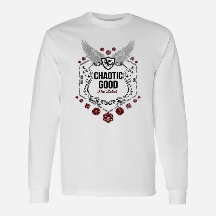 Chaotic Good Black Alignment Series Long Sleeve T-Shirt - Seseable
