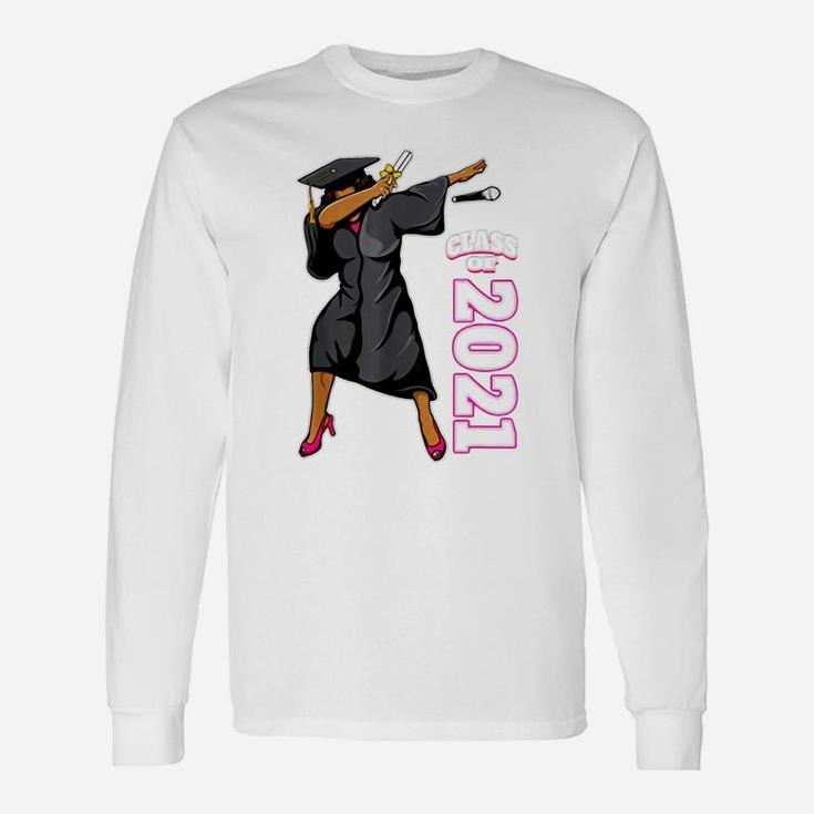 Dabbing Graduation Class Of 2021 Long Sleeve T-Shirt - Seseable