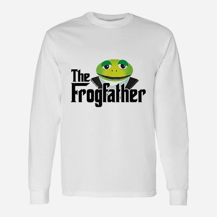 Frog Lover The Frogfather Stocking Stuffer Long Sleeve T-Shirt - Seseable
