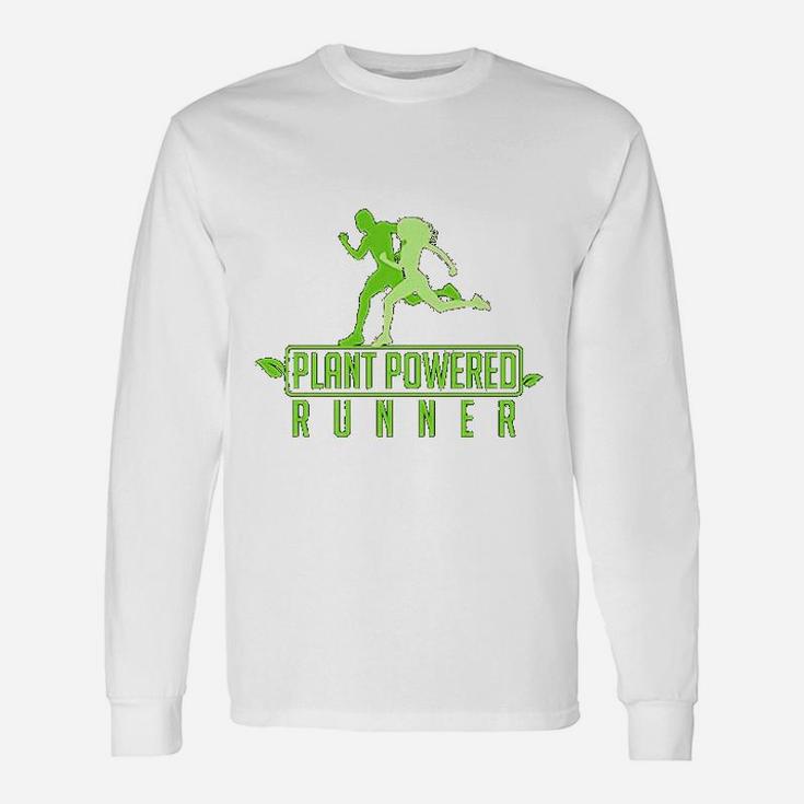 Plant Powered Runner Vegetarian Vegan Running Long Sleeve T-Shirt ...