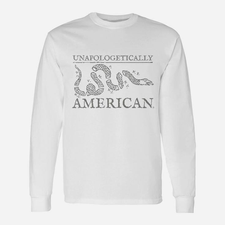 Unapologetically American Join Or Die Snake Long Sleeve T-Shirt - Seseable