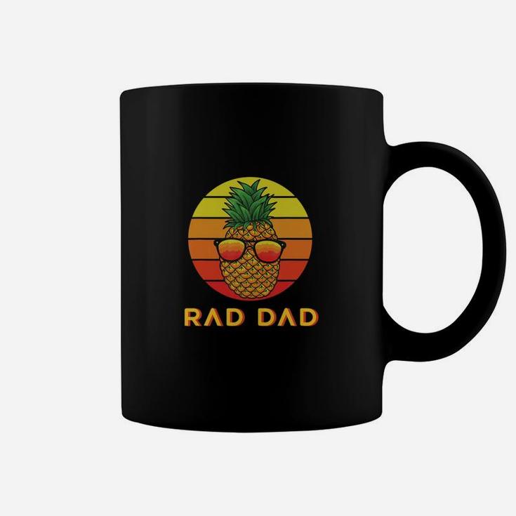 Rad Dad Pineapple Retro Sunset Fathers Day Coffee Mug | Seseable
