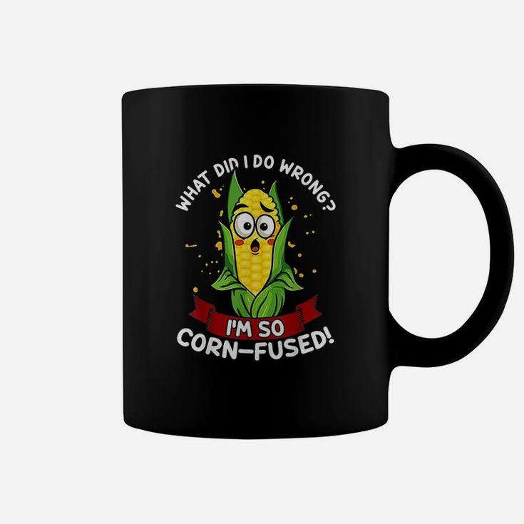What Did I Do Wrong I Am So Cornfused Maize Cob Corn Pun Coffee Mug ...