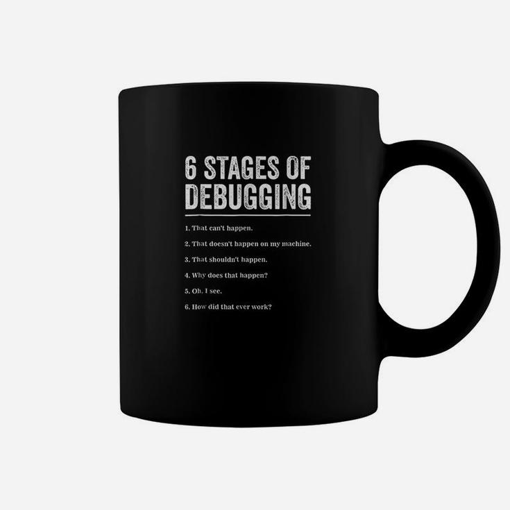 6 Stages Of Debugging Bug Coding Computer Programmer Coffee Mug | Seseable