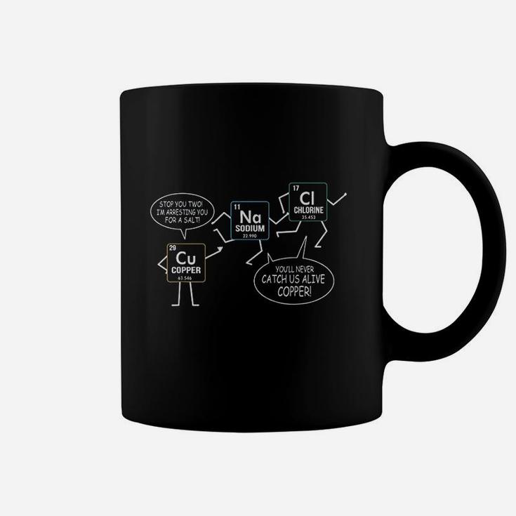 Salt And Copper Funny Periodic Table Chemistry Pun Coffee Mug | Seseable