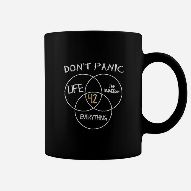 42 Answer To Life Universe And Everything Dont Panic Coffee Mug - Seseable