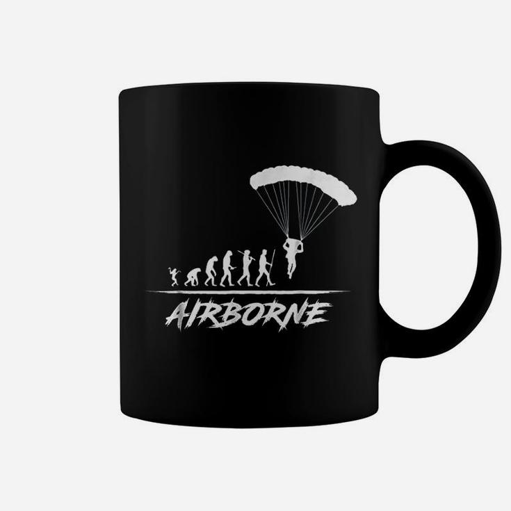 Airborne Military Paratrooper Evolution Coffee Mug - Seseable