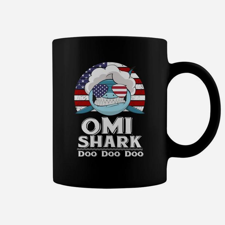 American Omi Shark Funny Grandmother Family Gift Coffee Mug | Seseable
