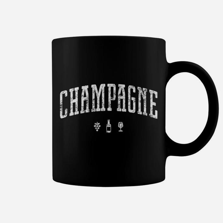 Champagne Wine Region Icons Vintage Tee Coffee Mug | Seseable