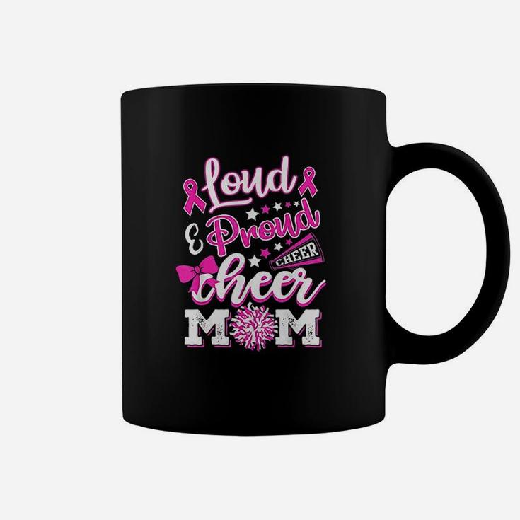 Cheer Mom Pink Month Loud Proud Cheerleading Coffee Mug | Seseable