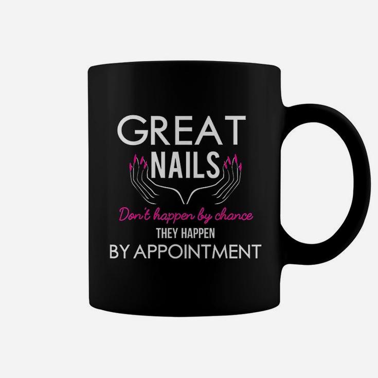 Great Nail Dont Happen By Chance Funny Nail Tech Coffee Mug - Seseable