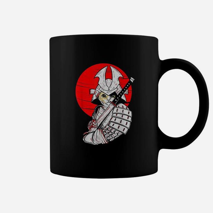 Japanese Samurai Cat Katana Japanese Bobtail Cat Anime Coffee Mug ...