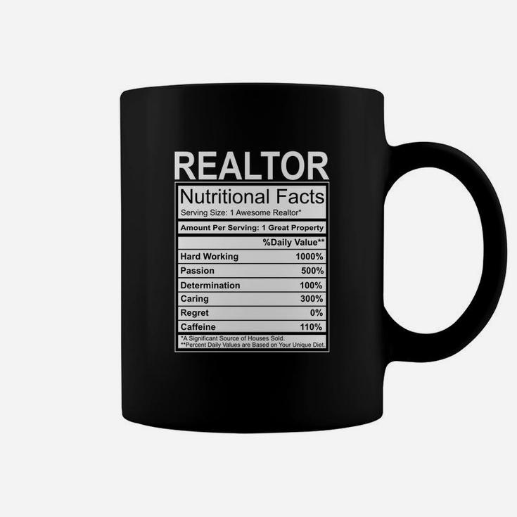 Real Estate Agent Gifts Realtor Nutrition Facts Coffee Mug - Seseable