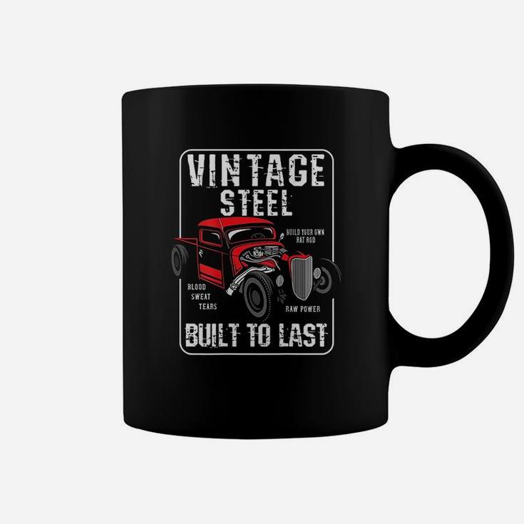 Vintage Hot Rod Built To Last Rat Rod Coffee Mug - Seseable