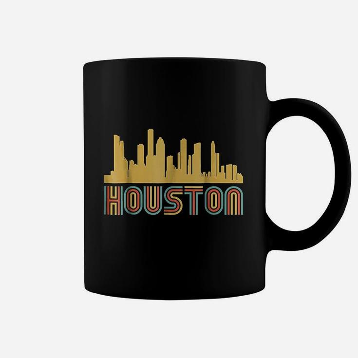 Vintage Retro Houston Texas Skyline Coffee Mug - Seseable