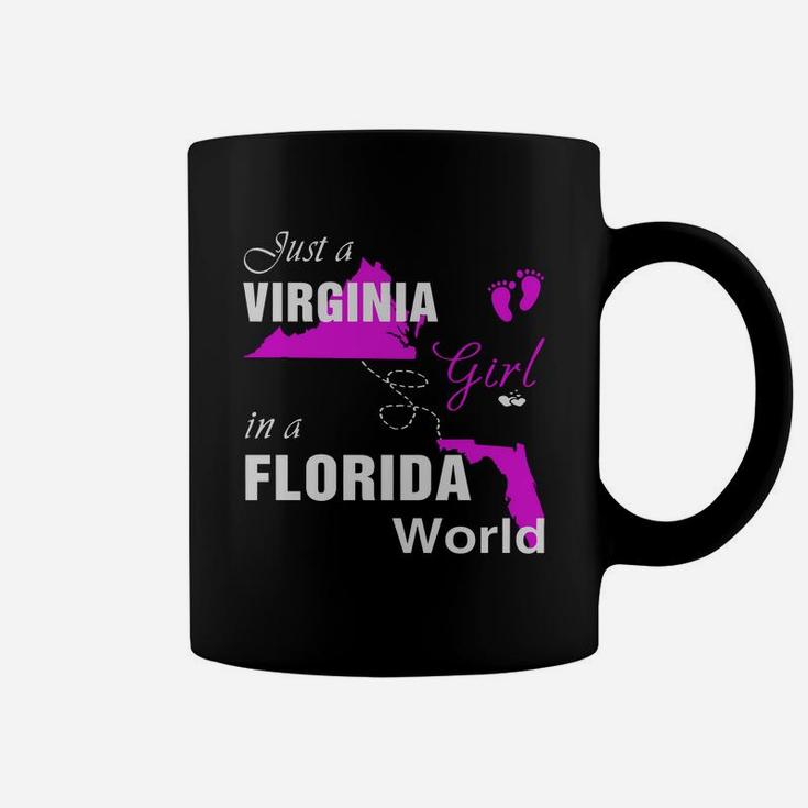 Virginia Girl In Florida Coffee Mug - Seseable