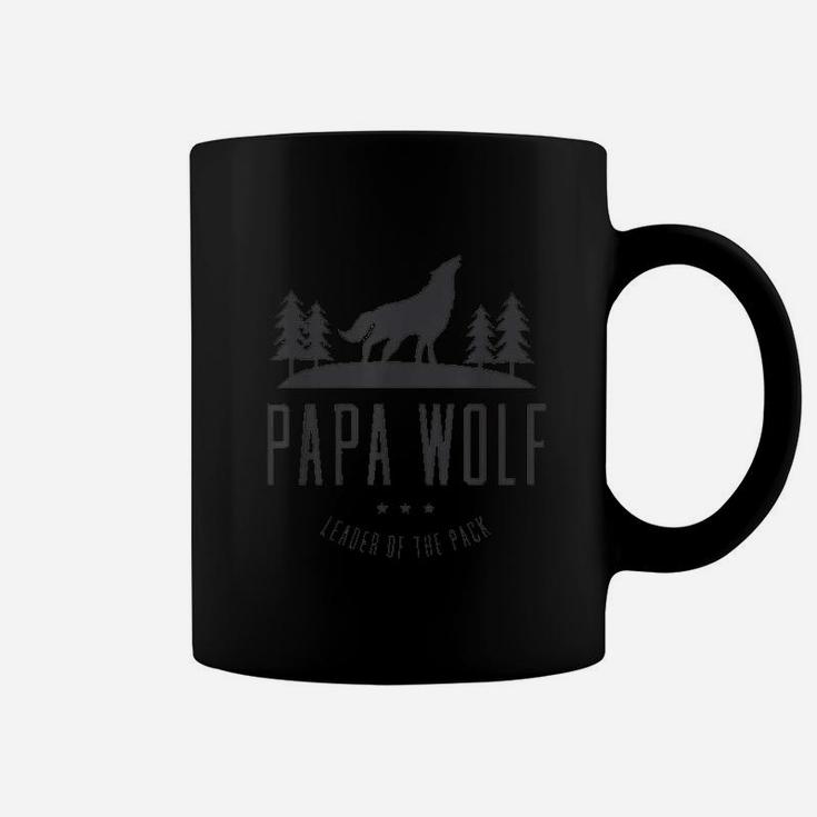 Wolf Pack Family Dad Papa Wolf Coffee Mug | Seseable