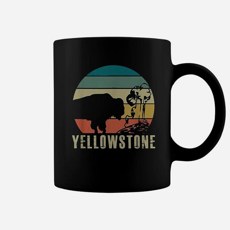 Yellowstone National Park Vintage Buffalo Bison Retro Gift Coffee Mug ...