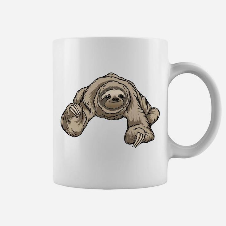 A Sloth Funny Cartoon Character Gift Animal Coffee Mug | Seseable