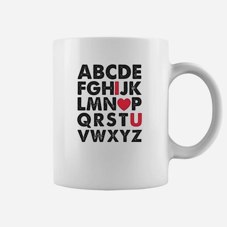 Alphabet Valentines Day Abc I Love You Women Coffee Mug | Seseable