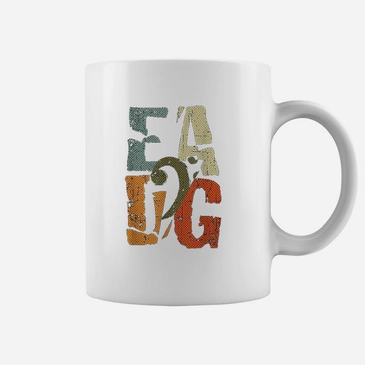 Bass Guitar Player Eadg Bass Clef Gift For Bassist Coffee Mug - Seseable