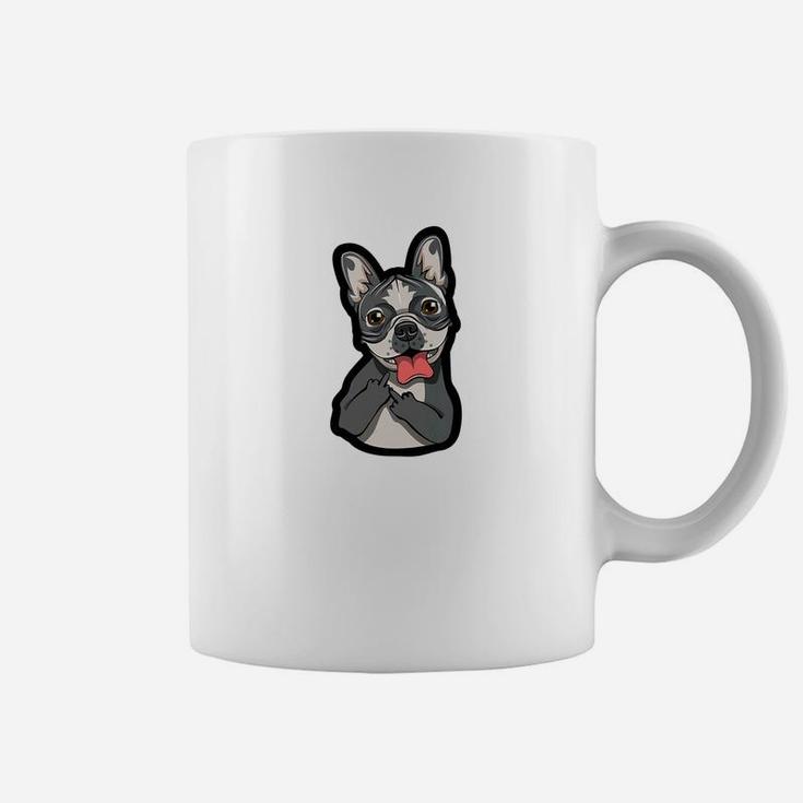 French Bulldog Funny Middle Finger Graphic Coffee Mug - Seseable
