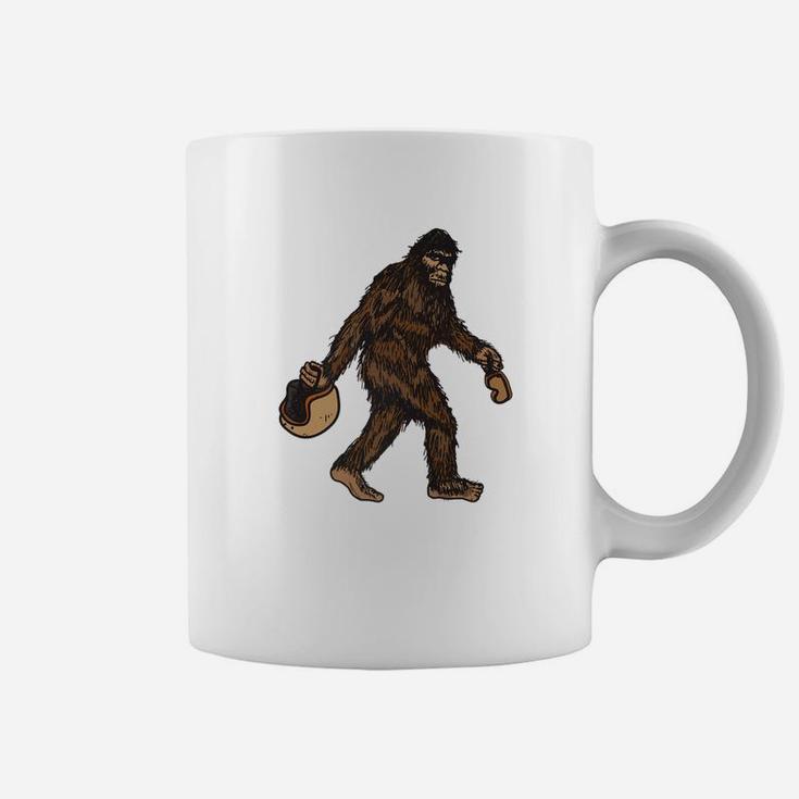 Funny Bigfoot Helmet Caferacer Sasquatch Christmas Coffee Mug - Seseable