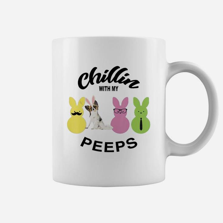 Happy 2021 Easter Bunny Cute Papillon Chilling With My Peeps Gift For ...