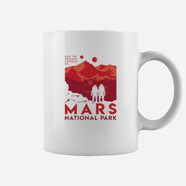 Hike The Crimson Canyons Of Mars National Park Coffee Mug - Seseable