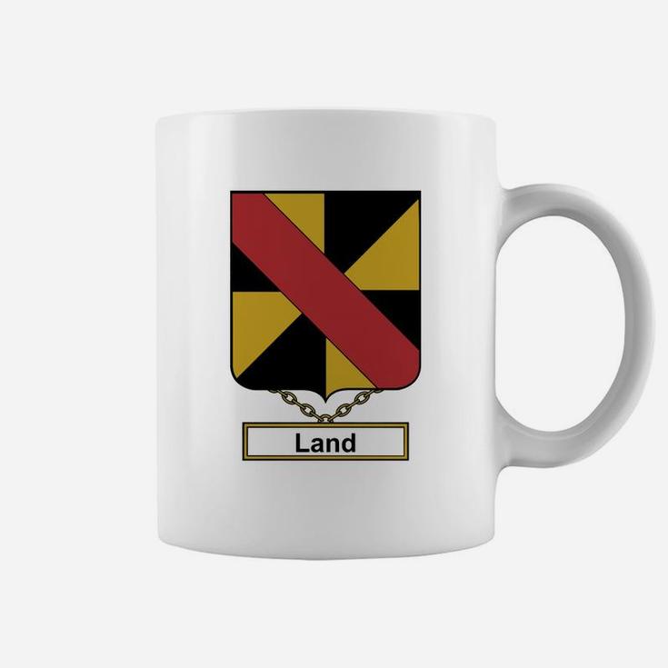 Land Family Crest British Family Crests Ii Coffee Mug - Seseable