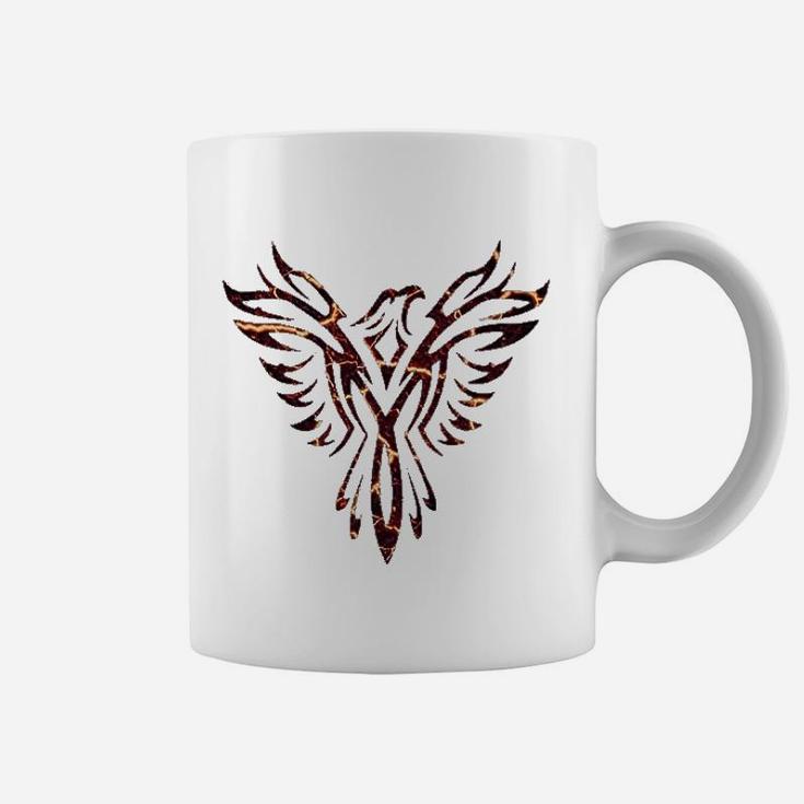 Lava Fire Flames Phoenix Mythical Bird Rising Coffee Mug - Seseable