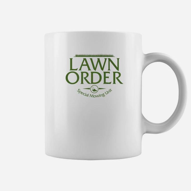 Lawn Order Funny Grass Cutting Fathers Yard Care Coffee Mug | Seseable